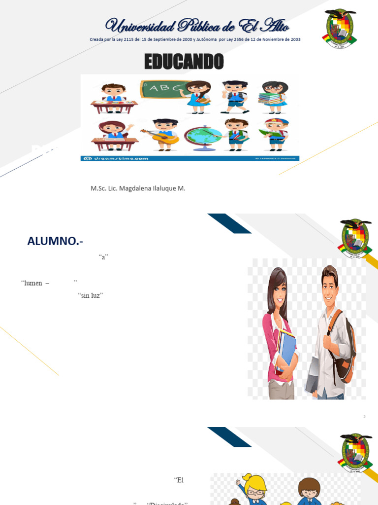 Unidad 5. Educando | PDF | Maestros | Aprendizaje