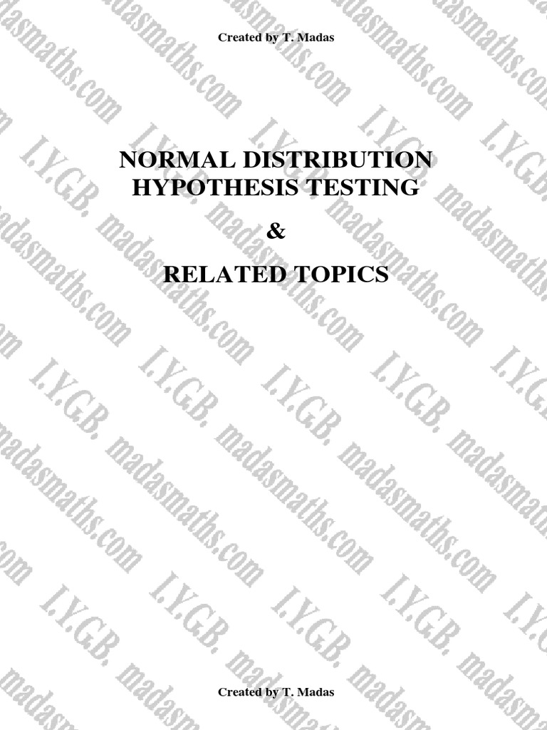 hypothesis_testing_normal_distribution | PDF | Normal Distribution ...