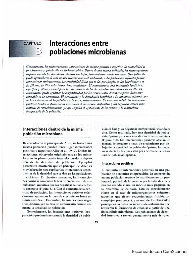 Interacción Entre Poblaciones Microbianas | PDF