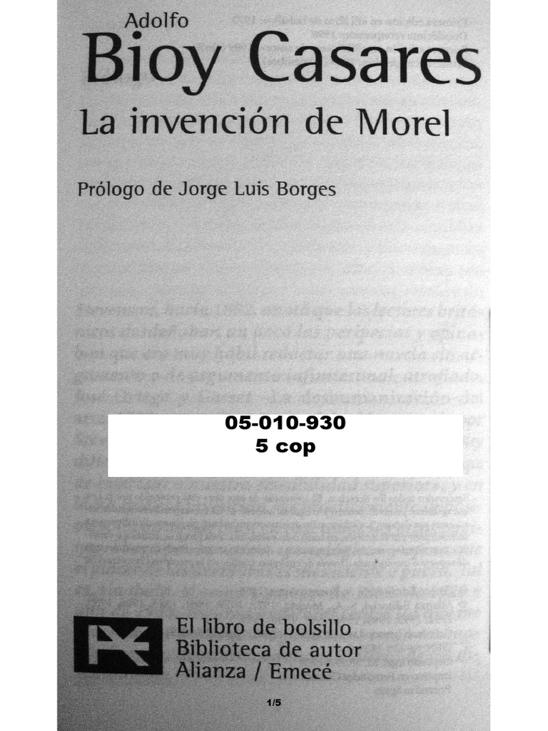 BORGES - Prólogo A La Invención de Morel | PDF