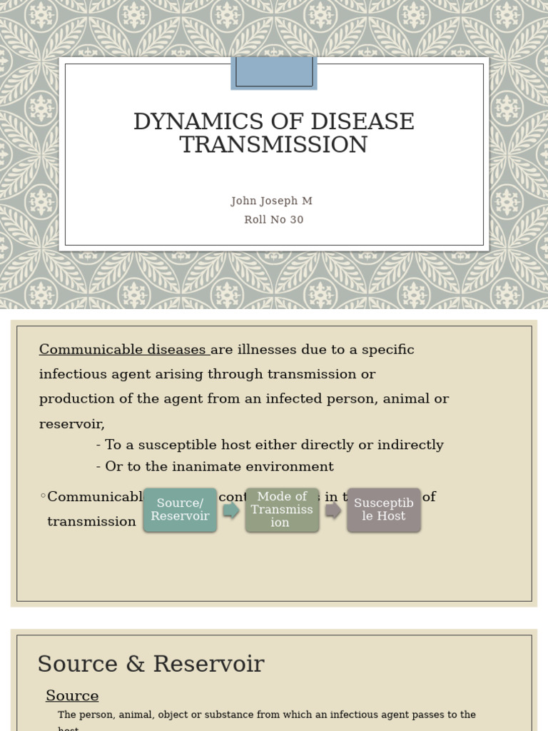 Dynamics of Disease Transmission | PDF | Infection | Microbiology