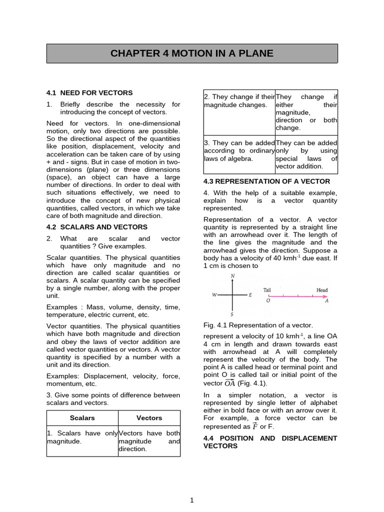 Physics Class Xi Volume I - S.L. Arora - Chapter-4 | PDF | Euclidean Vector | Rotation