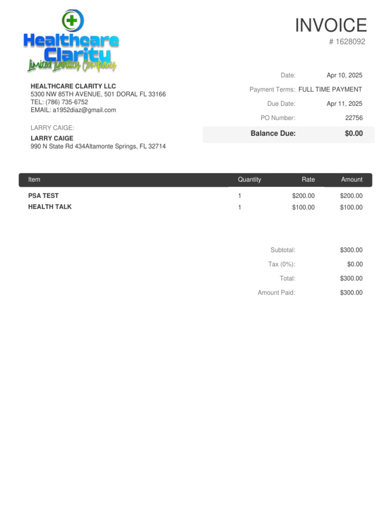 Invoice 1628092 | PDF