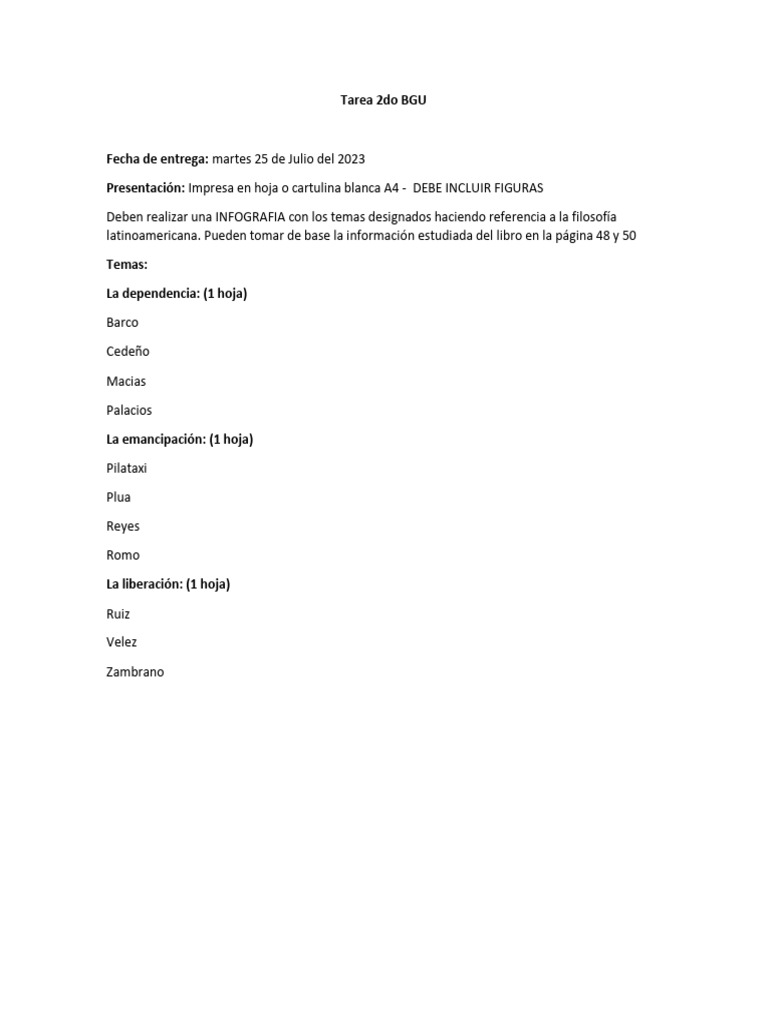 Tarea 2do Bgu- Infografia | PDF