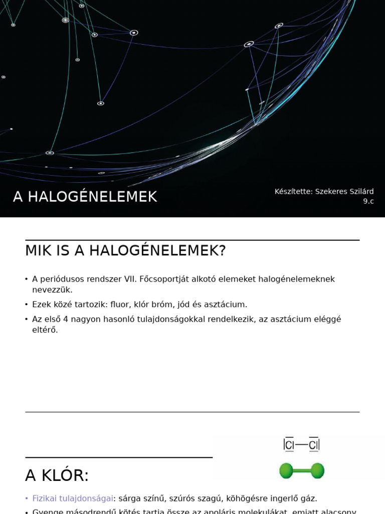 A Halogénelemek | PDF