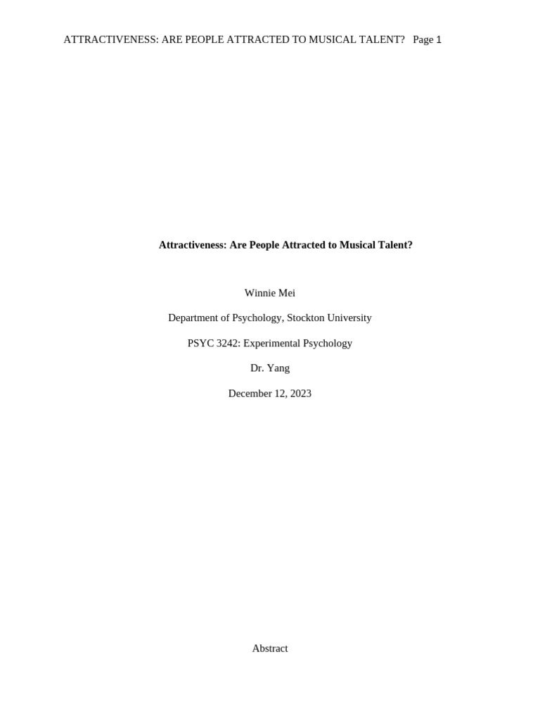 Experimental Psychology Paper | PDF | Experiment | Student's T Test