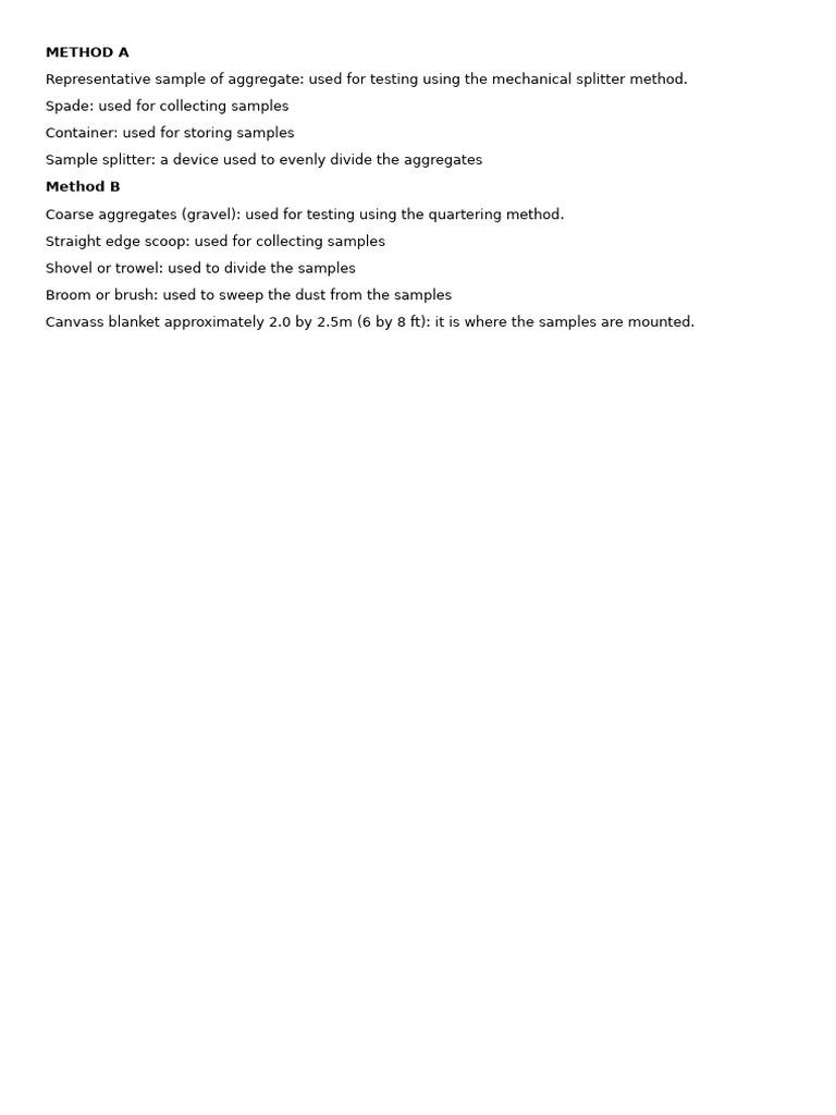 Equipments and Materials | PDF