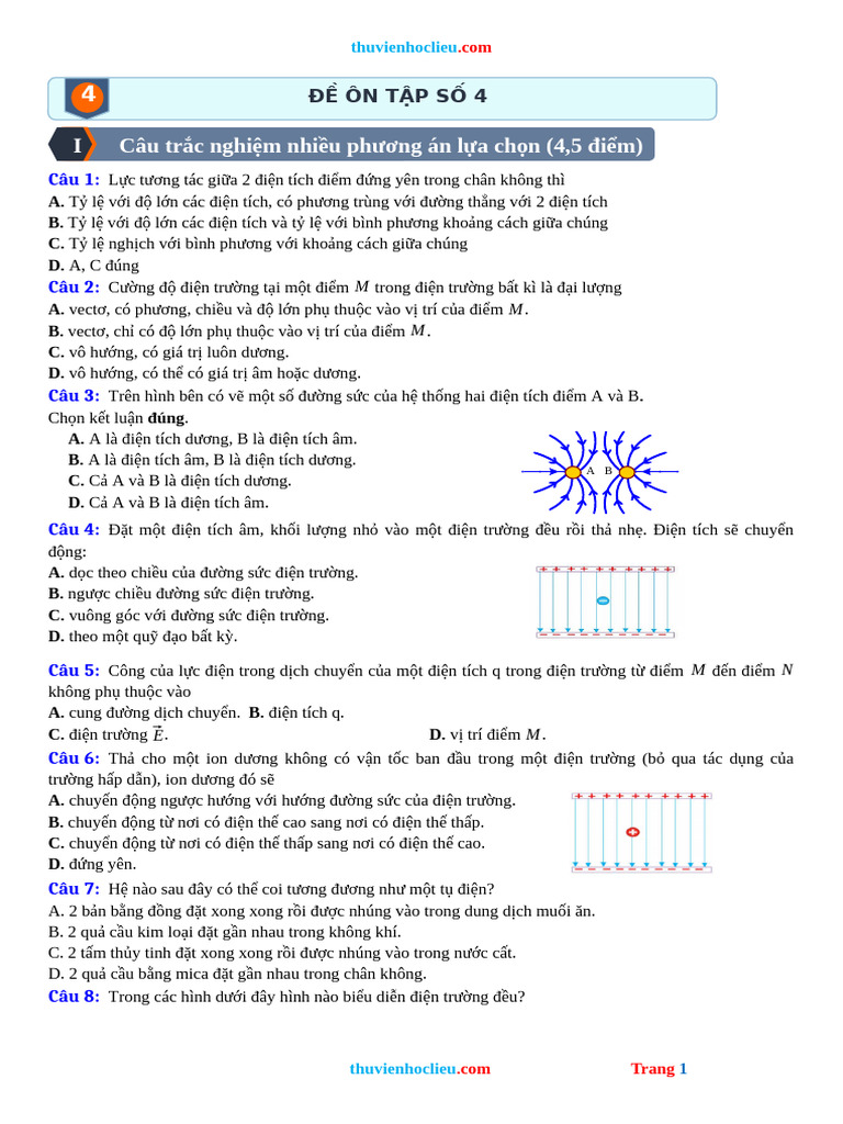Thuvienhoclieu.com de Cuong on Tap Giua HK2 Vat Li 11 KNTT 24 25 (1) | PDF