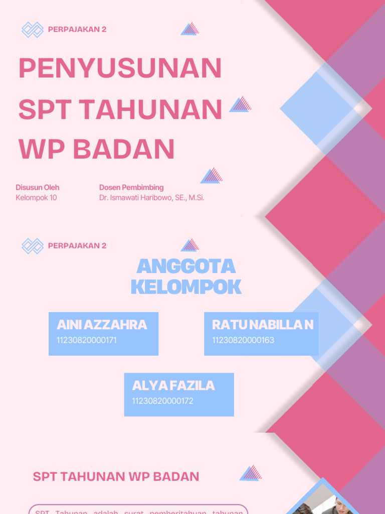 Penyusunan SPT Tahunan WP Badan | PDF