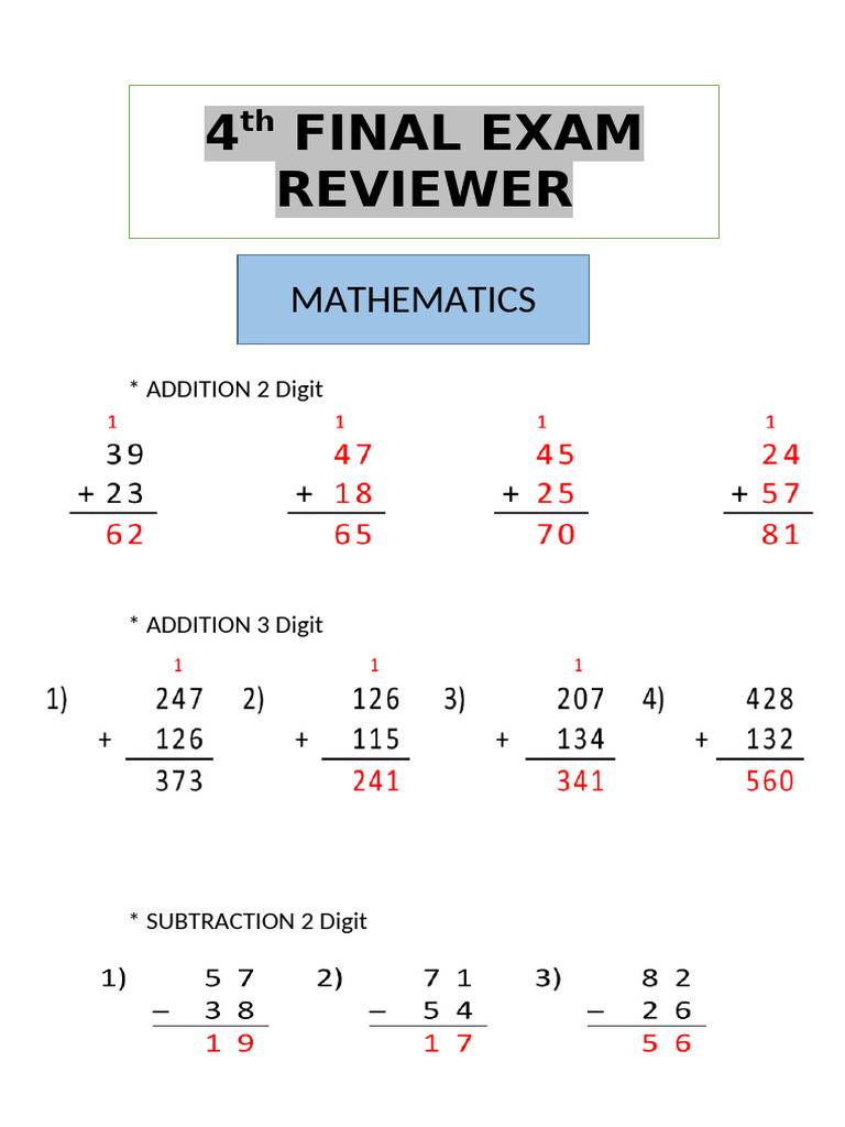 Grade 2 Math and Language Reviewer | PDF