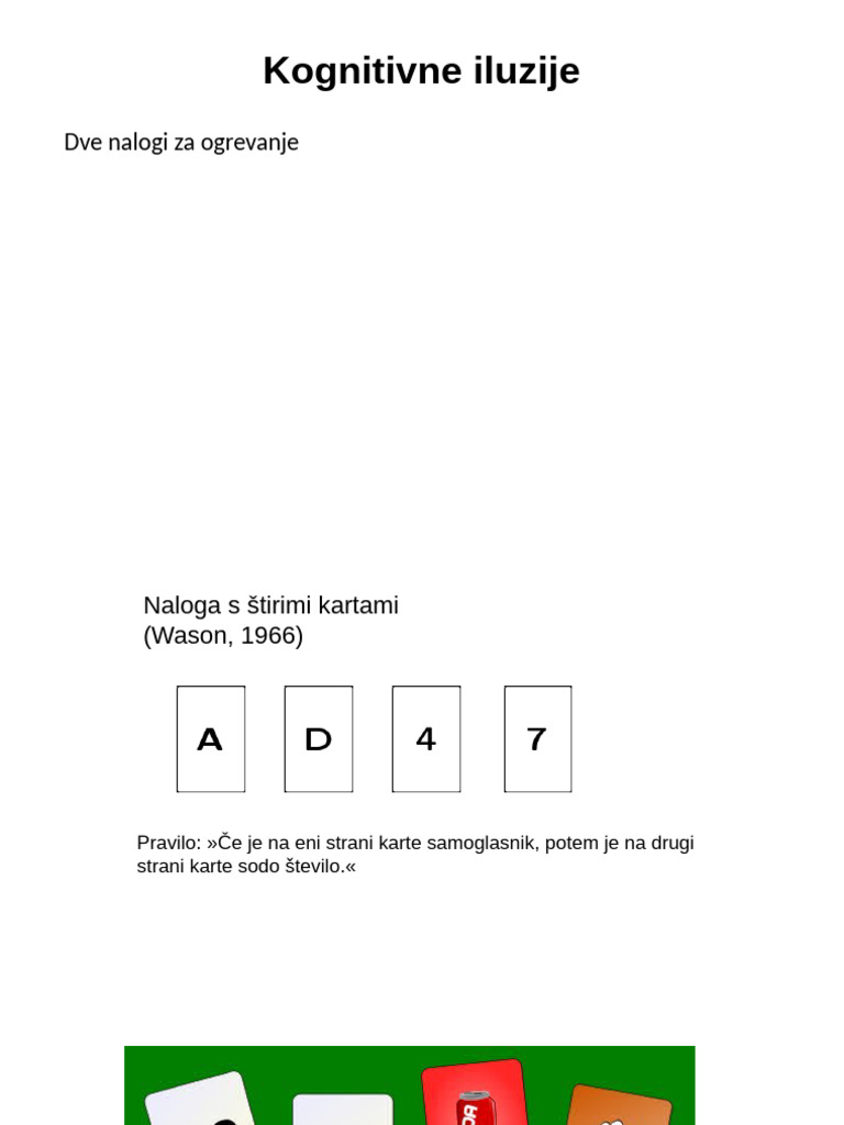 4 Kognitivne Iluzije | PDF