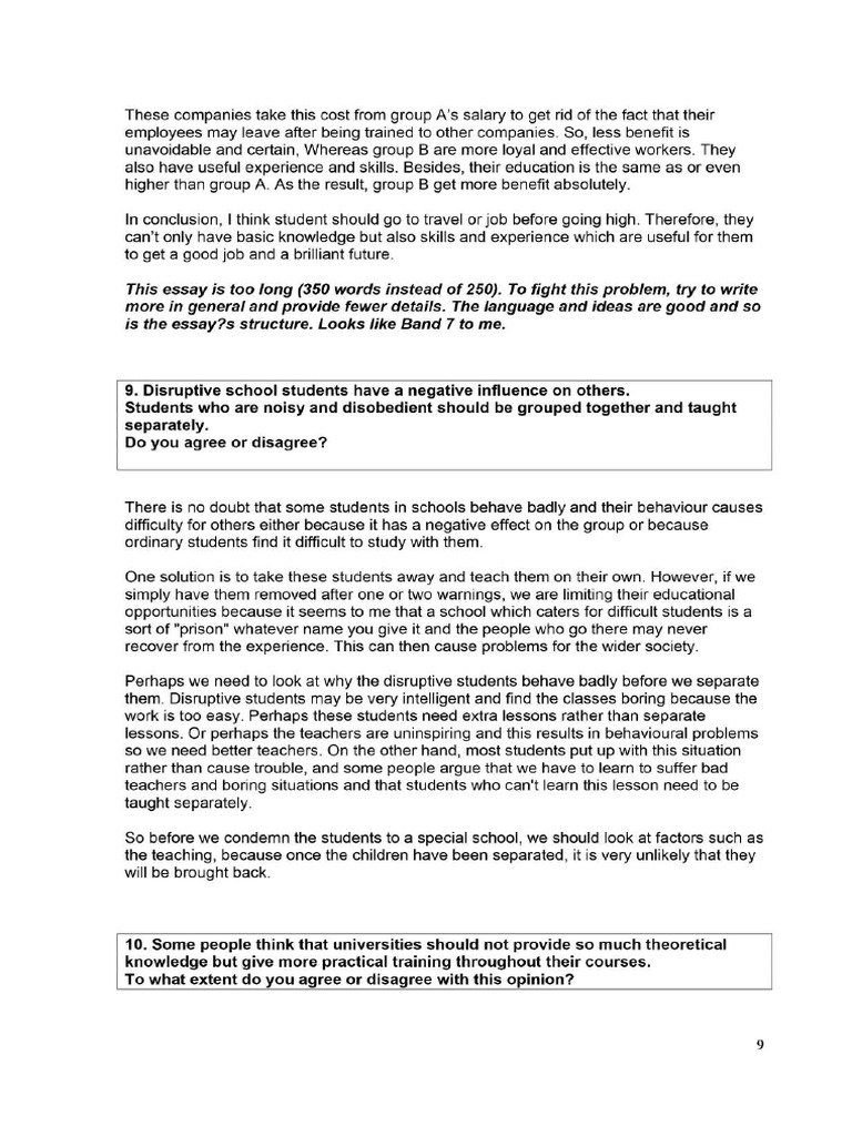 IELTS Essay Samples Page 0011 | PDF
