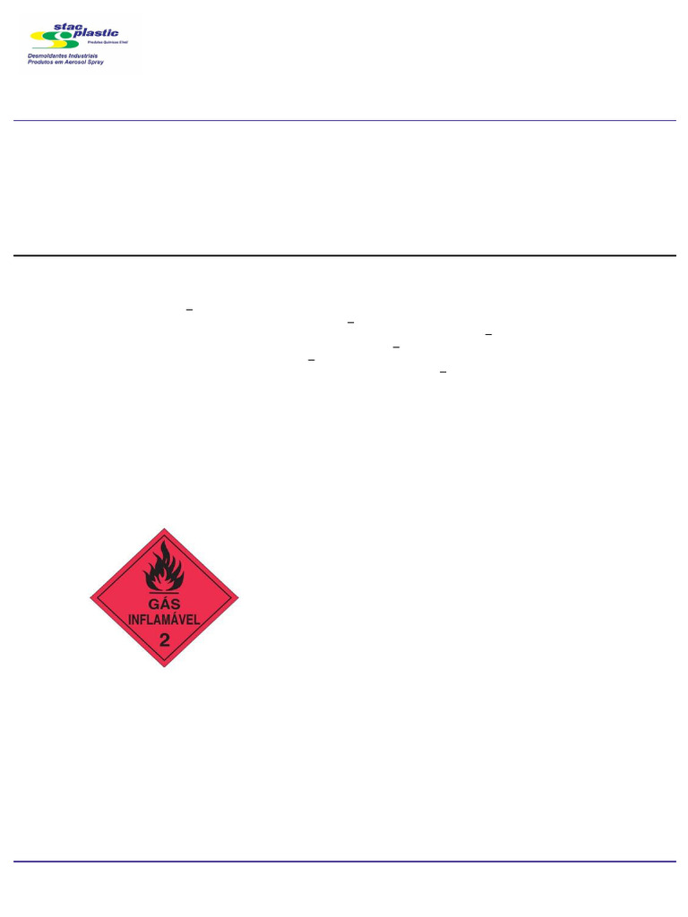 FISPQ Desmoldante STAC Tipo 14 Spray | PDF | Incêndios | Desperdício