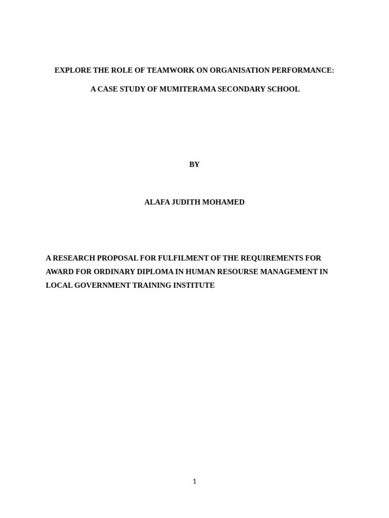 Alafa's Proposal First Draft - 114847 | PDF | Motivation | Motivational