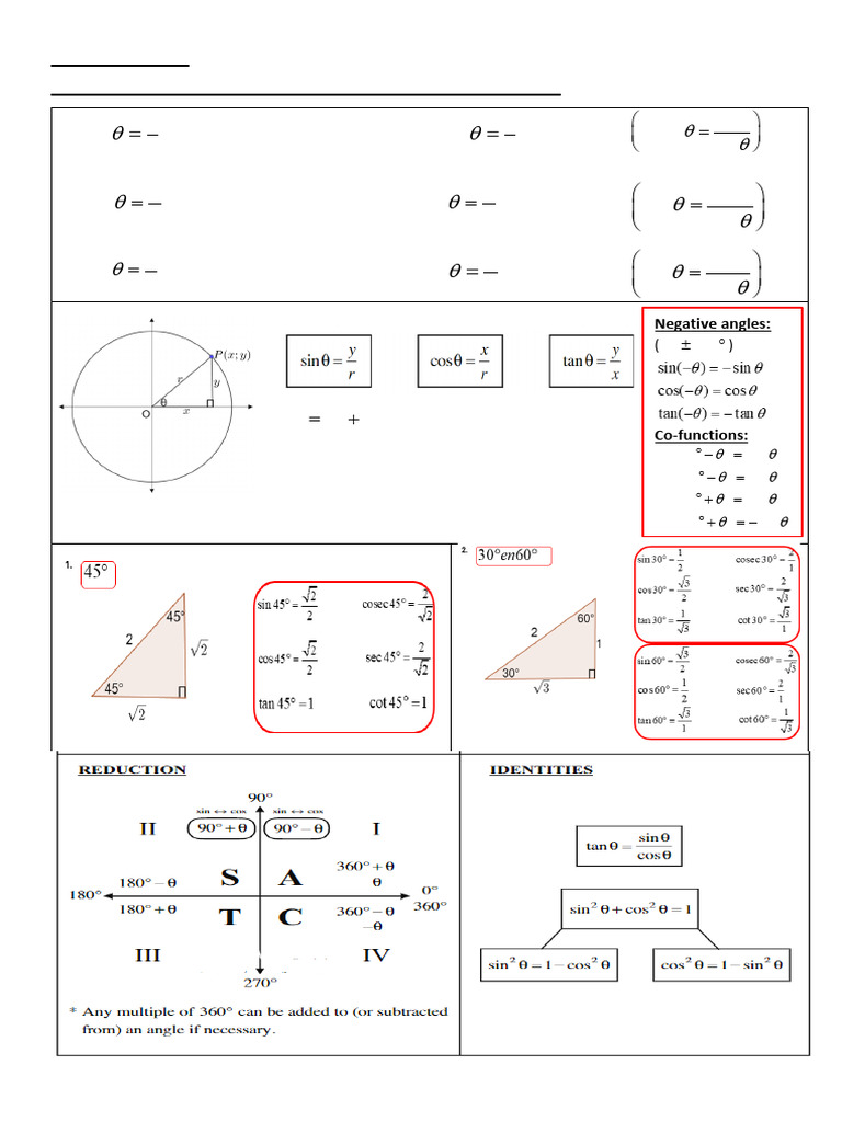 Photocopy TRIGONOMETRY Grade 11/12 | PDF | Trigonometric Functions | Trigonometry