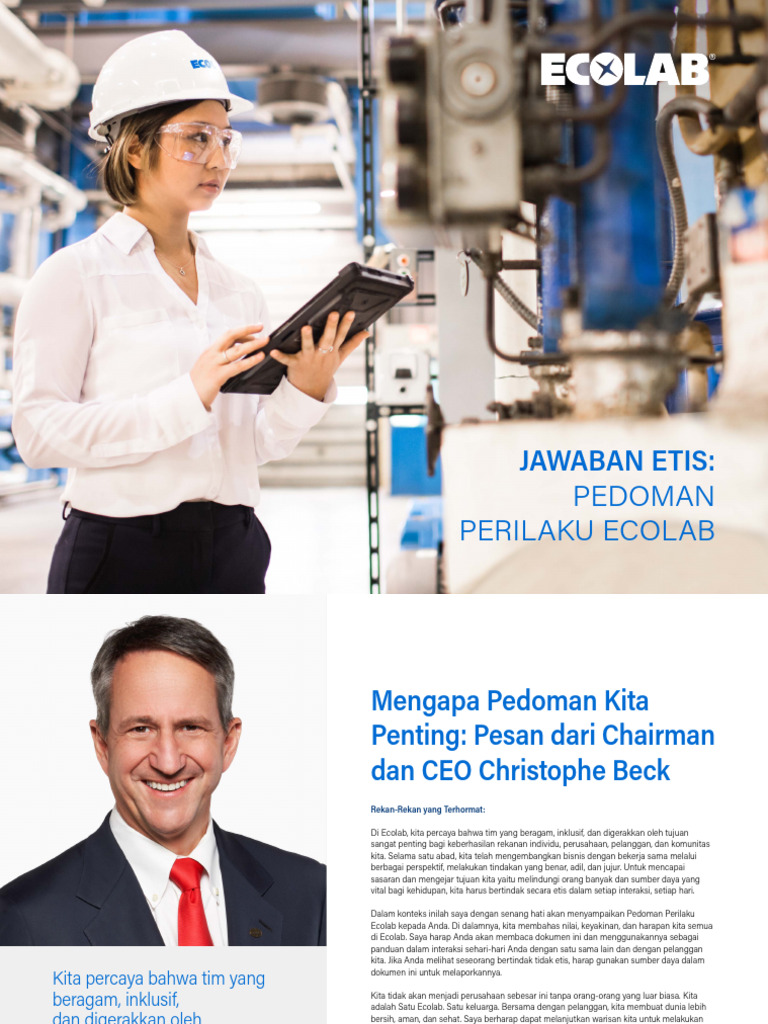 2025 - Ecolab Code of Conduct Indonesian | PDF