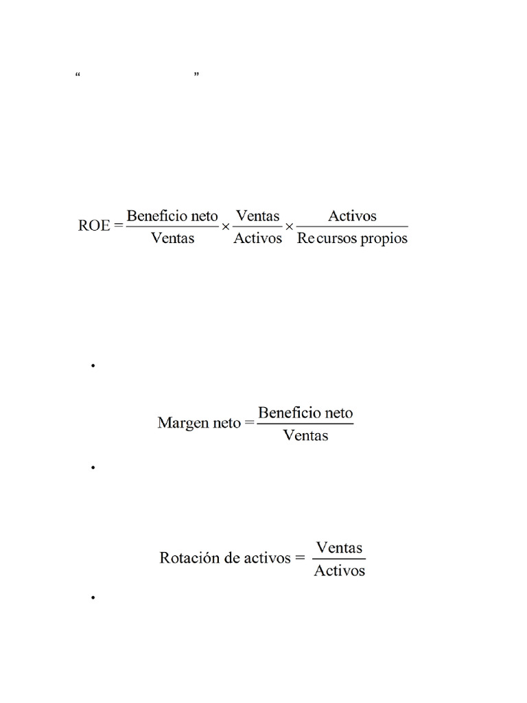 Análisis Dupont | PDF | Rentabilidad sobre recursos propios | Apalancamiento (Finanzas)