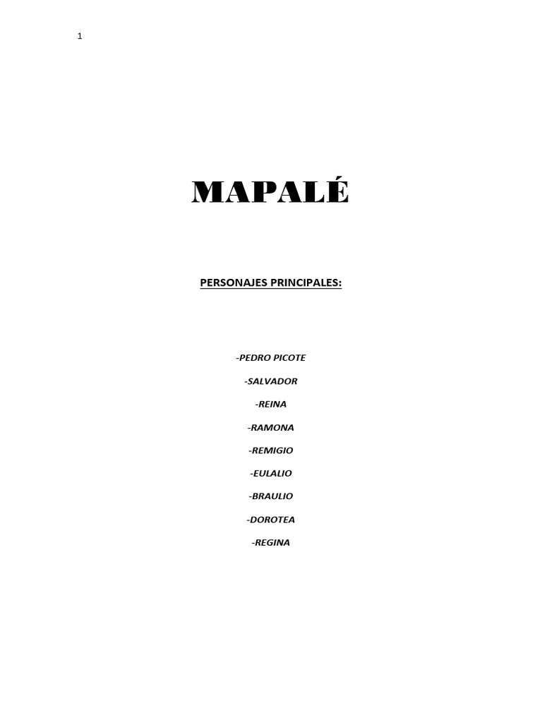 Mapale New (Obra de Teatro) | PDF | Bailes