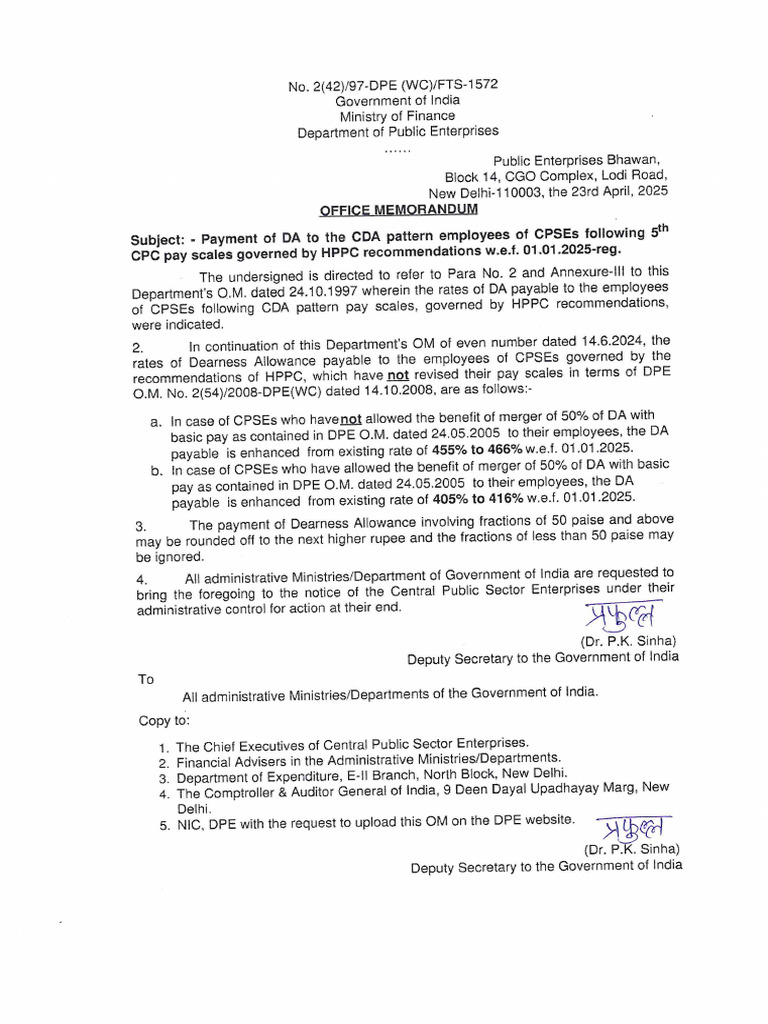 23 April 2025 Reg CDA 5th CPC | PDF