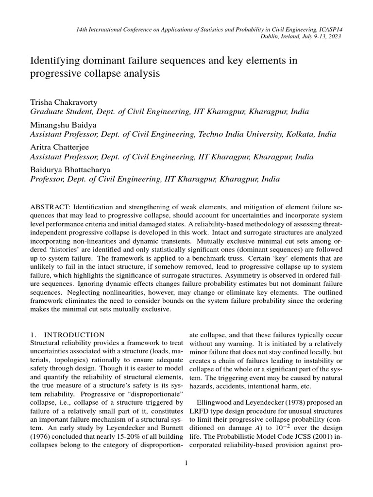 Chakraborty Et Al 2023 Identifying Dominant Failure Sequences and Key Elements in Progressive ...