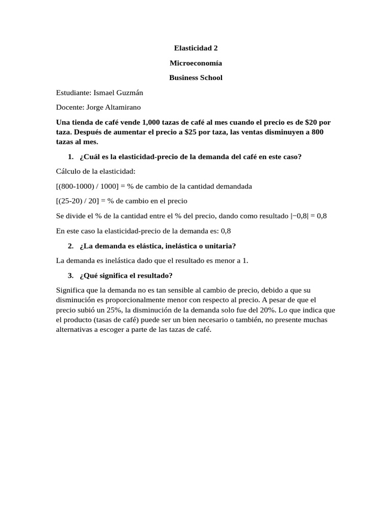 Elasticidad 2 Ismael Guzmán | PDF