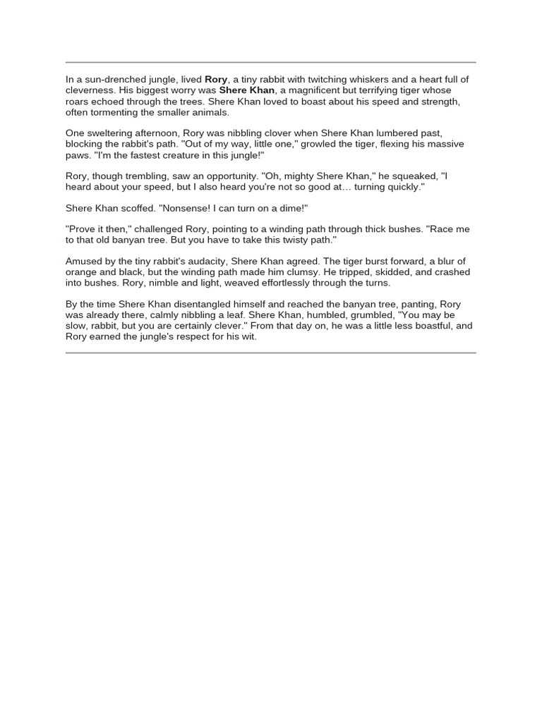 Rabbit and Tiger | PDF