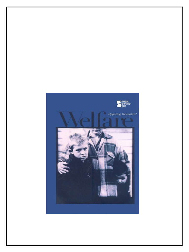 Welfare Opposing Viewpoints David M Haugen Andrea B Demott PDF Download ...