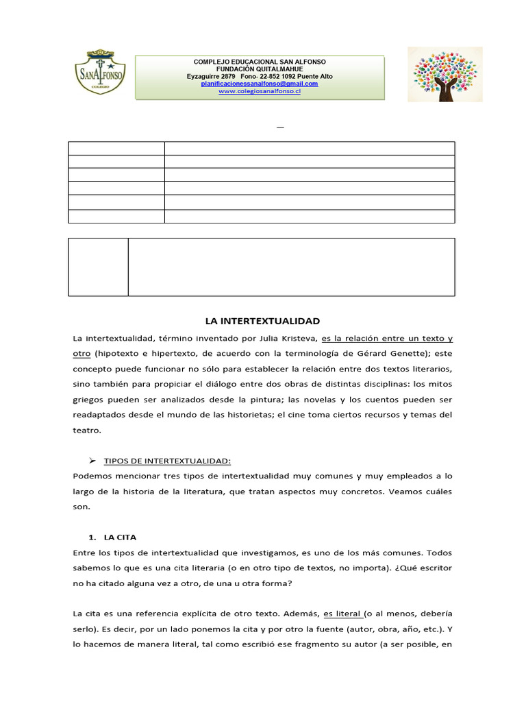 Guia 8 Lyl 3° | PDF | Intertextualidad | Escritura