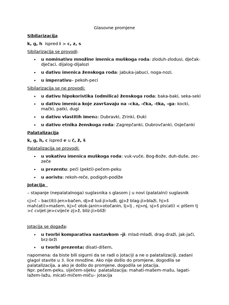 Glasovne Promjene | PDF