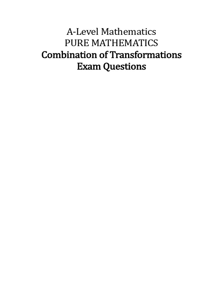 Combination of Transformations | PDF