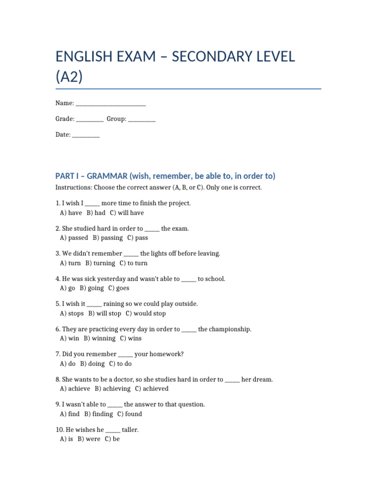 English Exam Marvel Level A2 | PDF | Spider Man | Marvel Comics