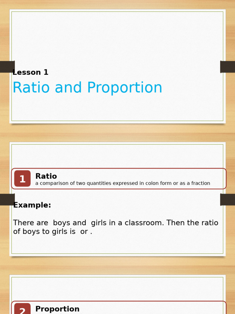 Understanding Ratios and Proportions | PDF | Ratio | Arithmetic