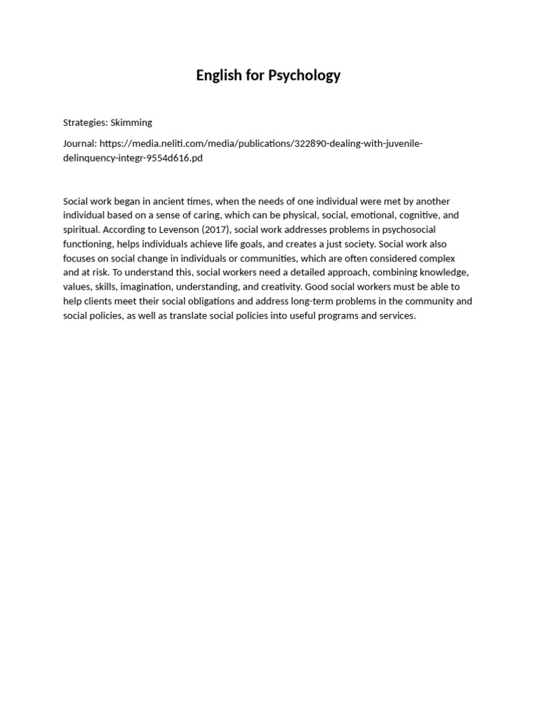 English For Psychology | PDF