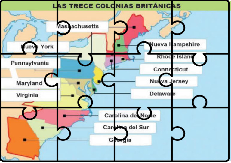 Rompecabeza Las Trece Colonias | PDF