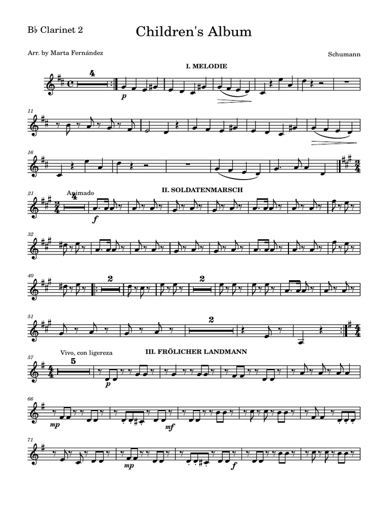 Children's Album-Bb Clarinet 2 | PDF