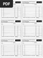 Cashing Up Sheet | PDF