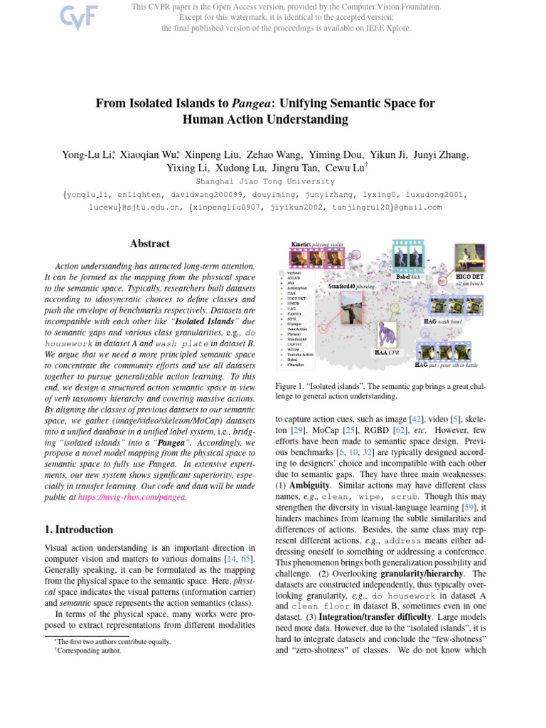 Li From Isolated Islands To Pangea Unifying Semantic Space For Human CVPR 2024 Paper | PDF ...