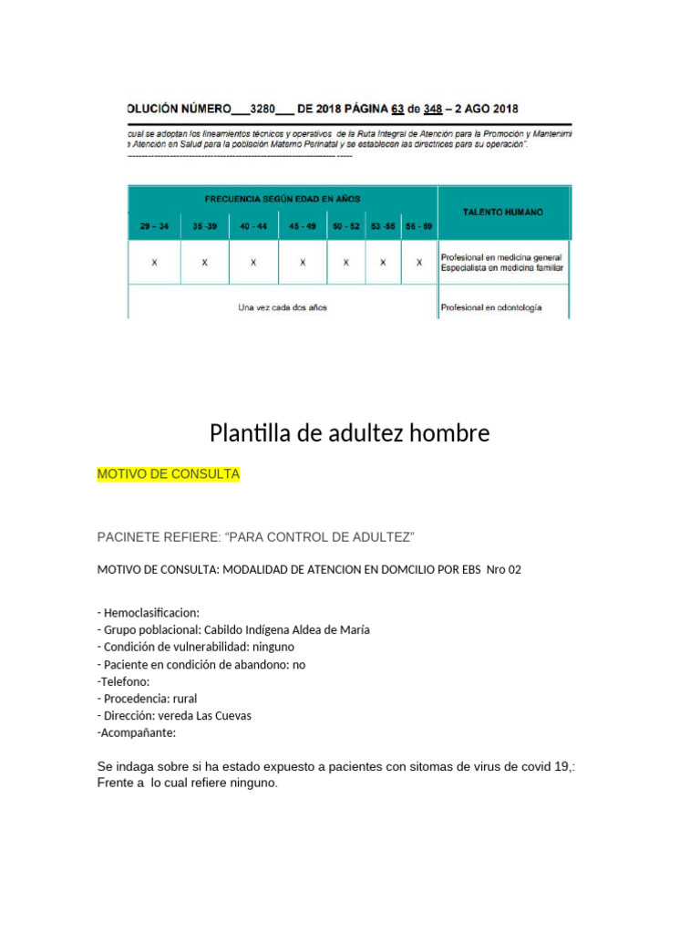 Plantilla de Adultez HOMBREE Ebs 2 | PDF | Alimentos | Obesidad
