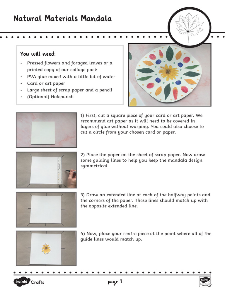T TC 1651504697 Natural Materials Mandala Craft Collage Crafts Ver 2 ...