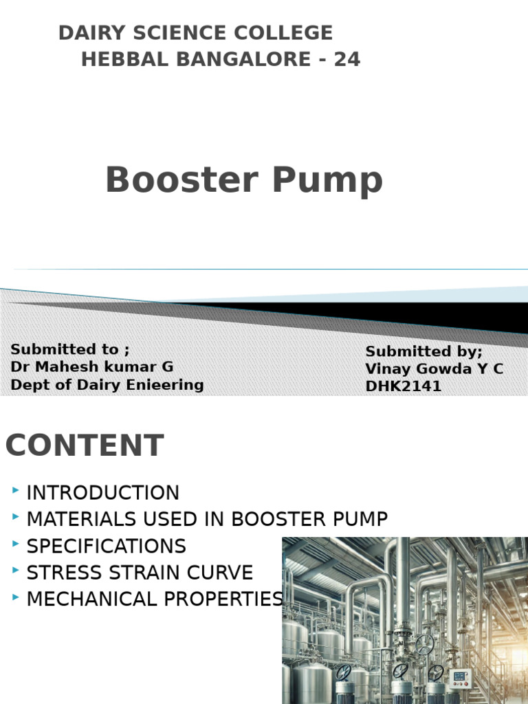 Dhk2141 Booster Pump | PDF | Deformation (Engineering) | Strength Of ...