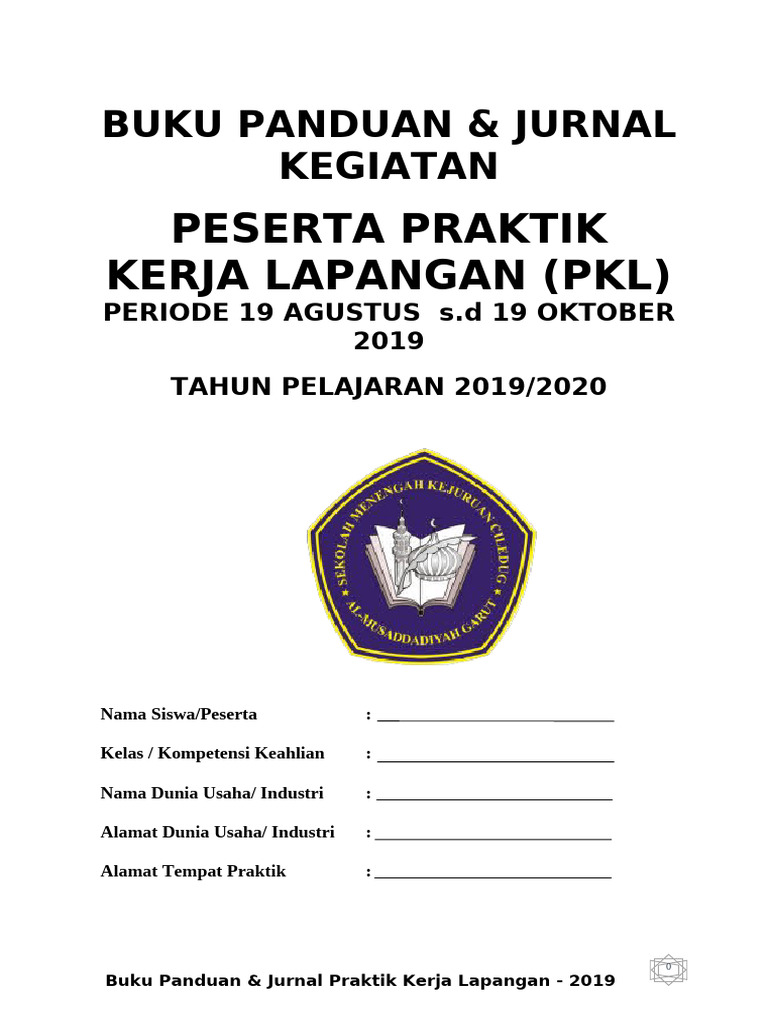 Panduan Jurnal PKL SMKC 2019 | PDF