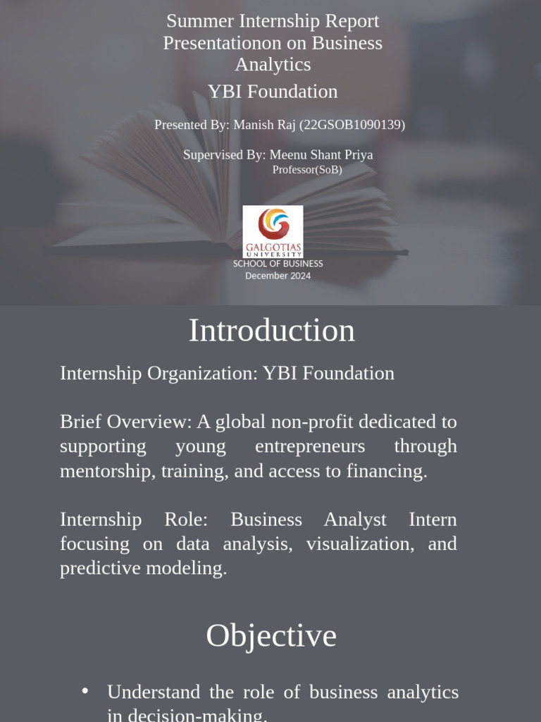SIP Report Presentation | PDF