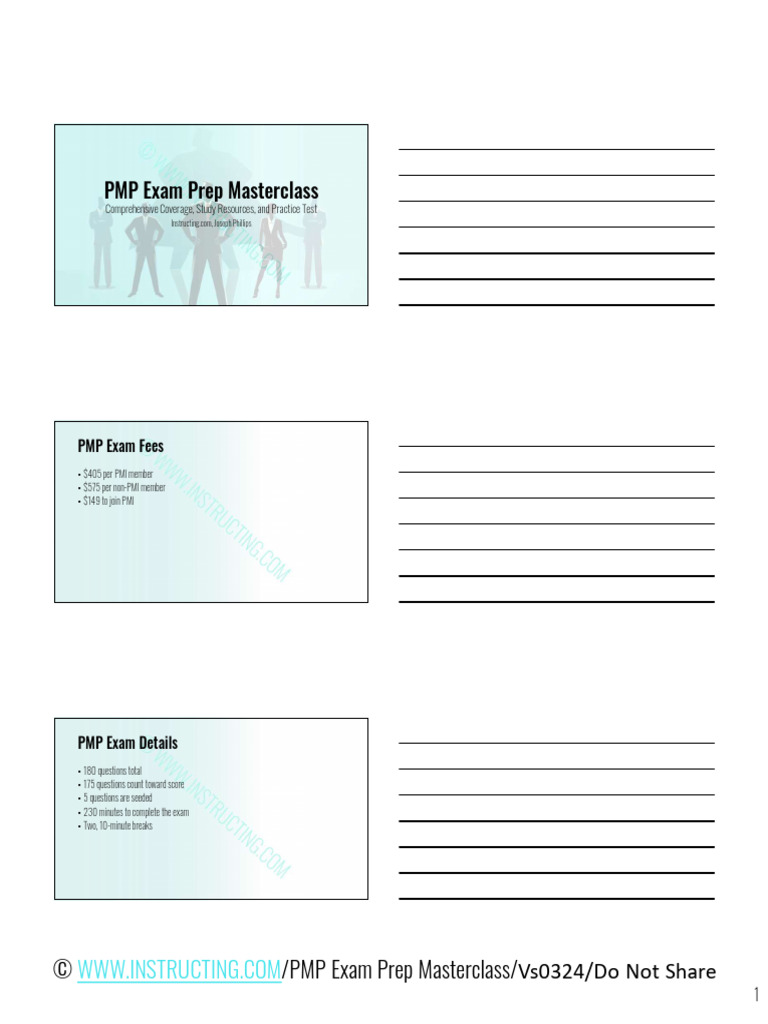 PMP Exam Prep Masterclass Course Resource MASTER FILE | PDF | Project Management | Project ...