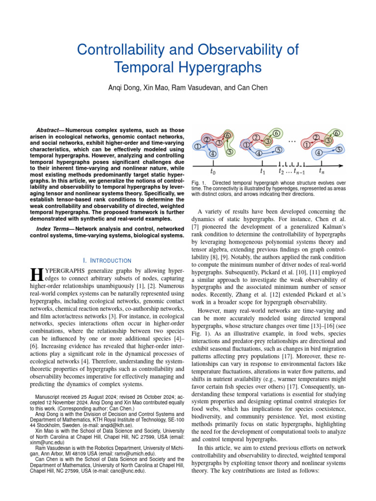 Controllability_and_Observability_of_Temporal_Hypergraphs | PDF | Matrix (Mathematics) | Tensor