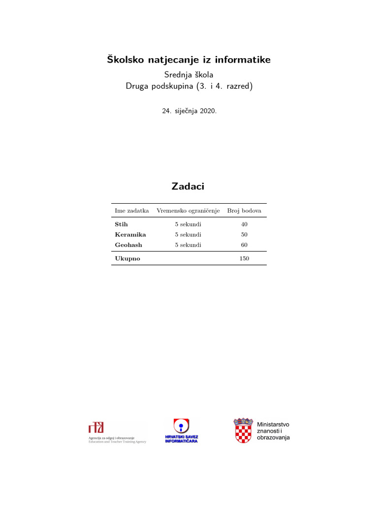 Zadaci Seniori | PDF