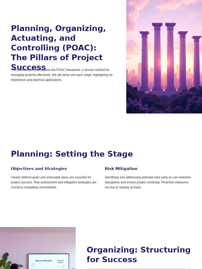 Mastering POAC for Project Success | PDF | Risk | Project Management