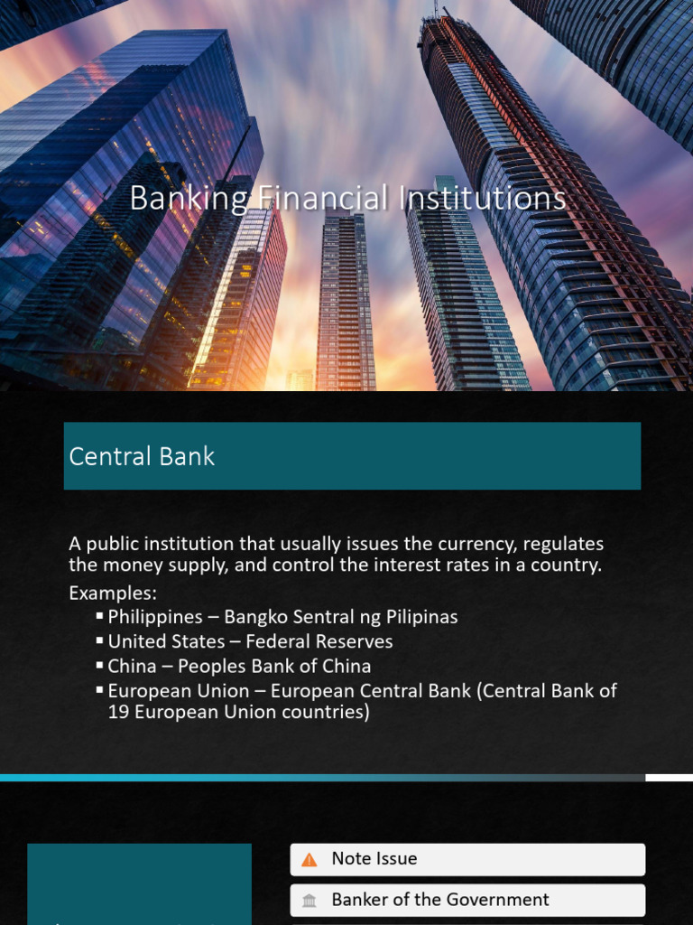 Overview of Philippine Financial Institutions | PDF | Banks | Savings ...