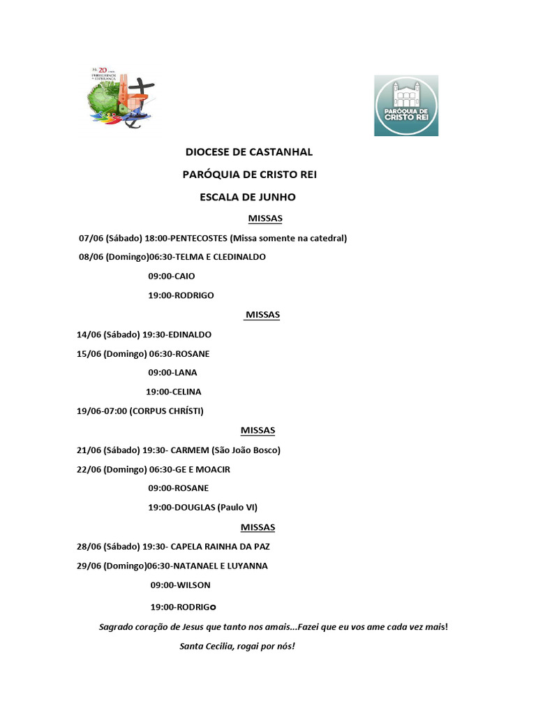 Escala Junho | PDF