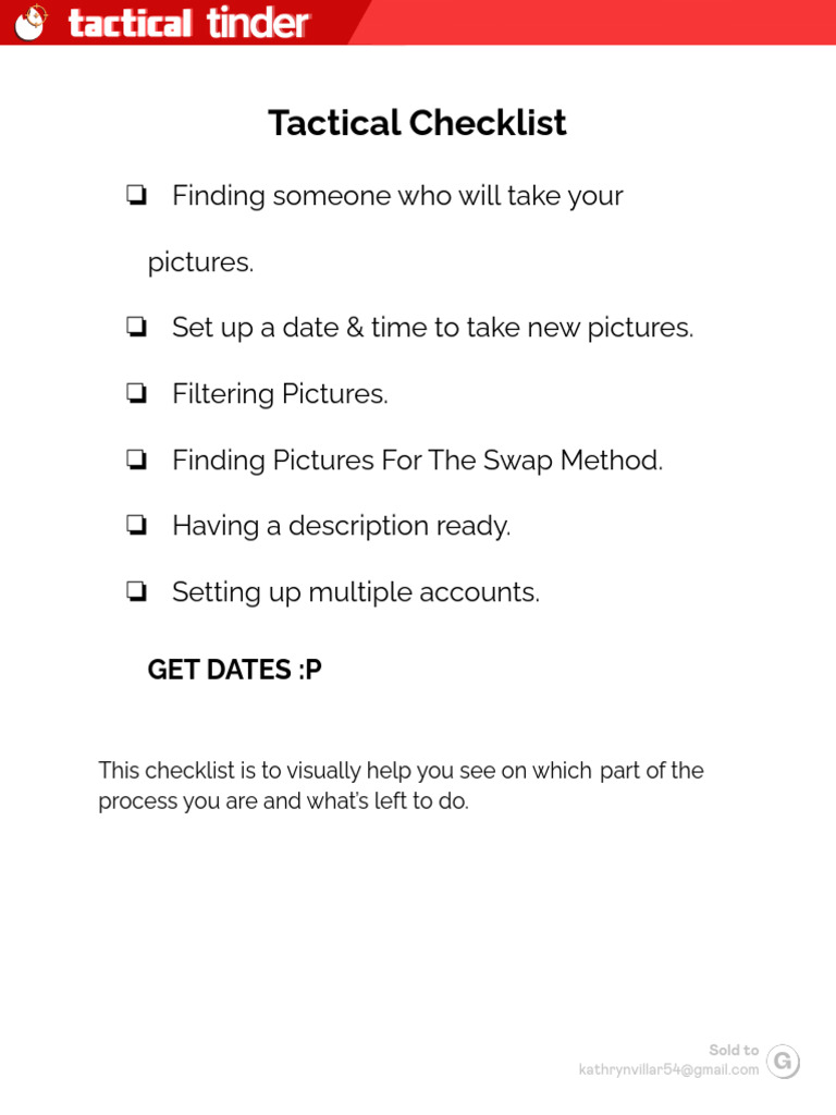Tactical Checklist | PDF