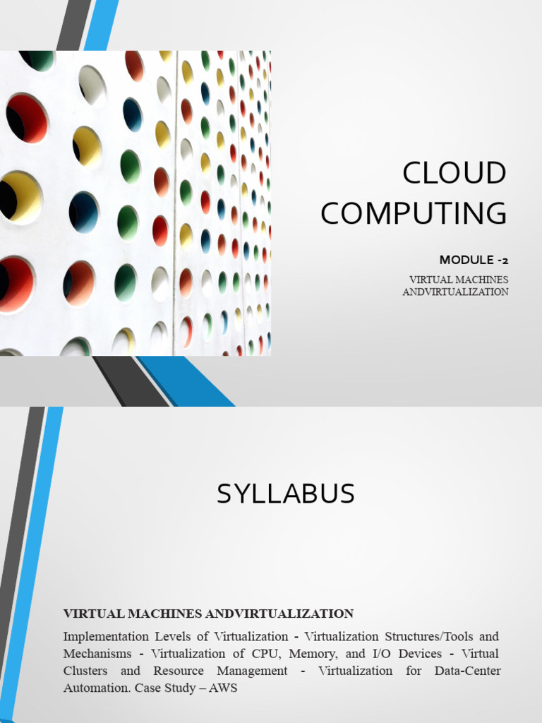 Cloud Computing Module 2 | PDF | Virtualization | Virtual Machine